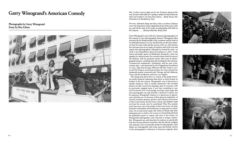 Garry Winogrand’s American Comedy | Aperture | Spring 1982