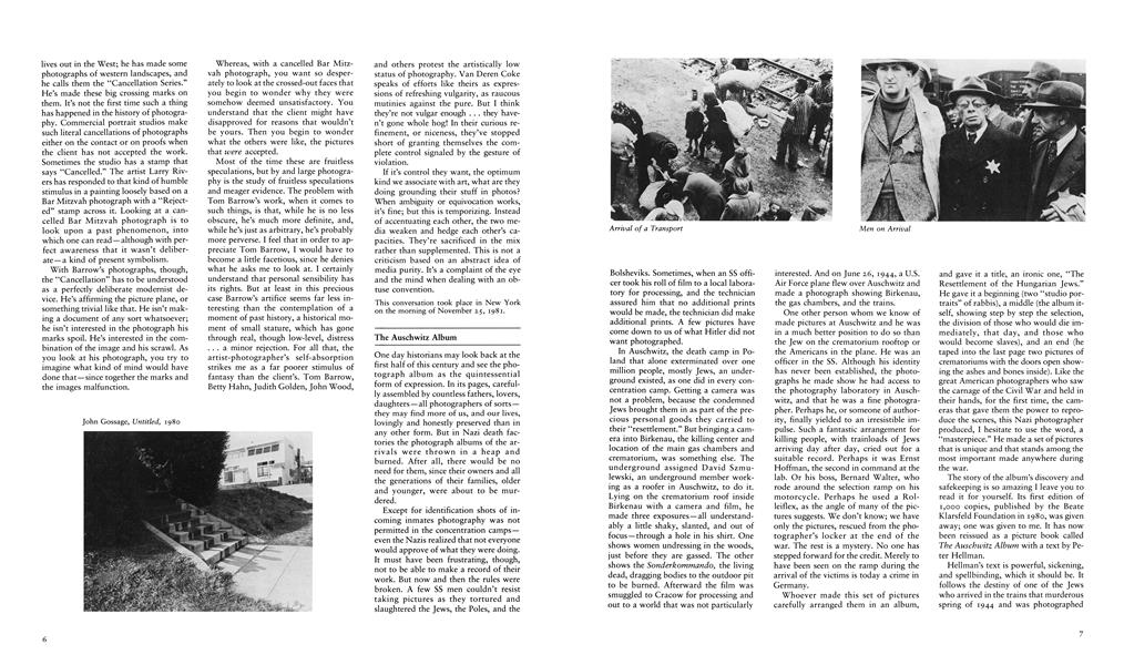 The Auschwitz Album | Aperture | Winter 1982