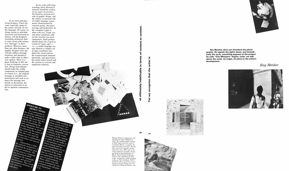 Ray Metzker | Aperture | Winter 1983