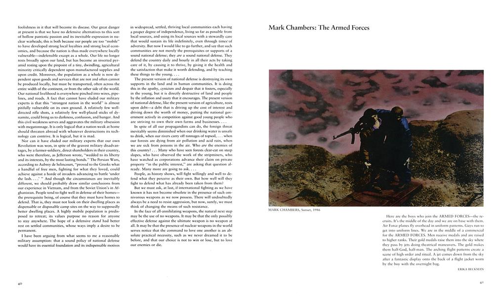 Mark Chambers: The Armed Forces | Aperture | Spring 1988