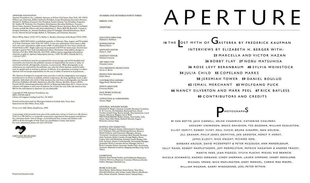 Aperture | Aperture | Spring 1996
