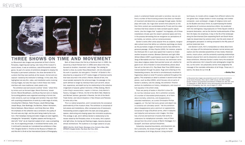 Three Shows On Time And Movement | Aperture | Spring 2007