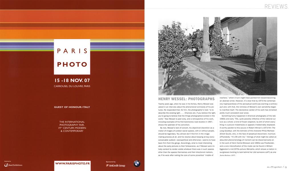 Henry Wessel: Photographs | Aperture | Fall 2007