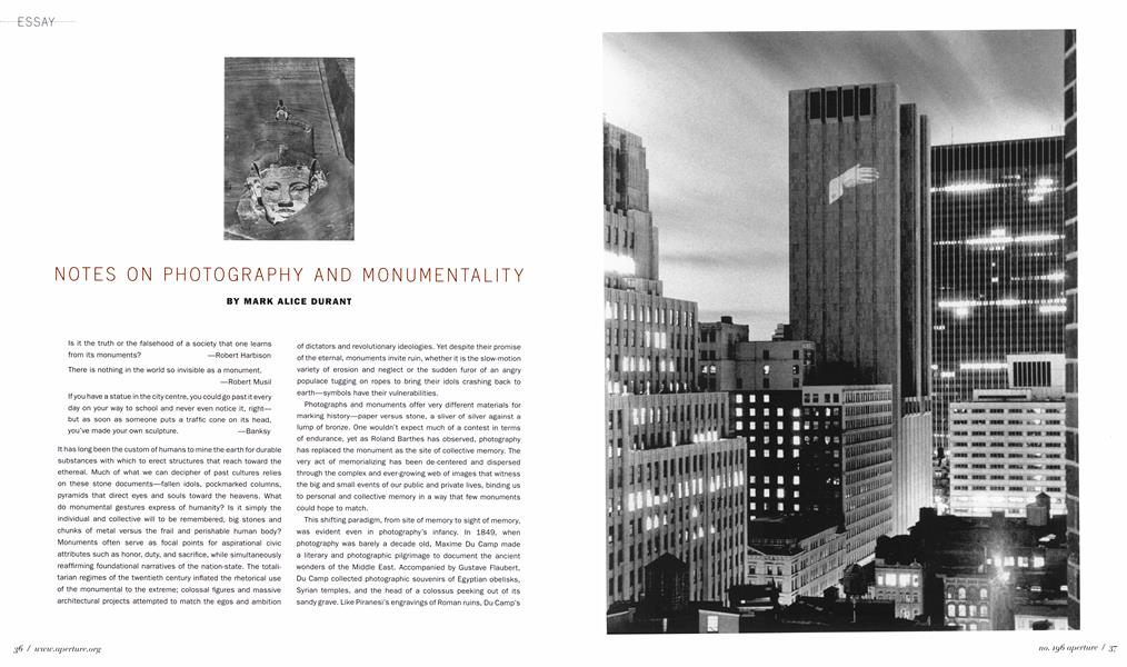 Notes On Photography And Monumentality | Aperture | Fall 2009
