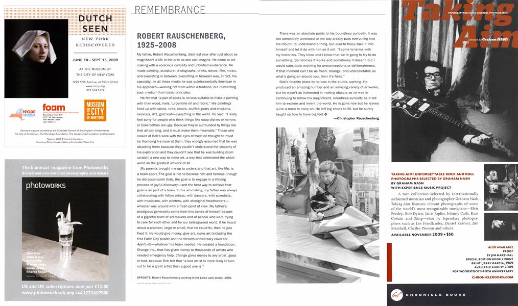 Robert Rauschenberg, 1925-2008 | Aperture | Fall 2009