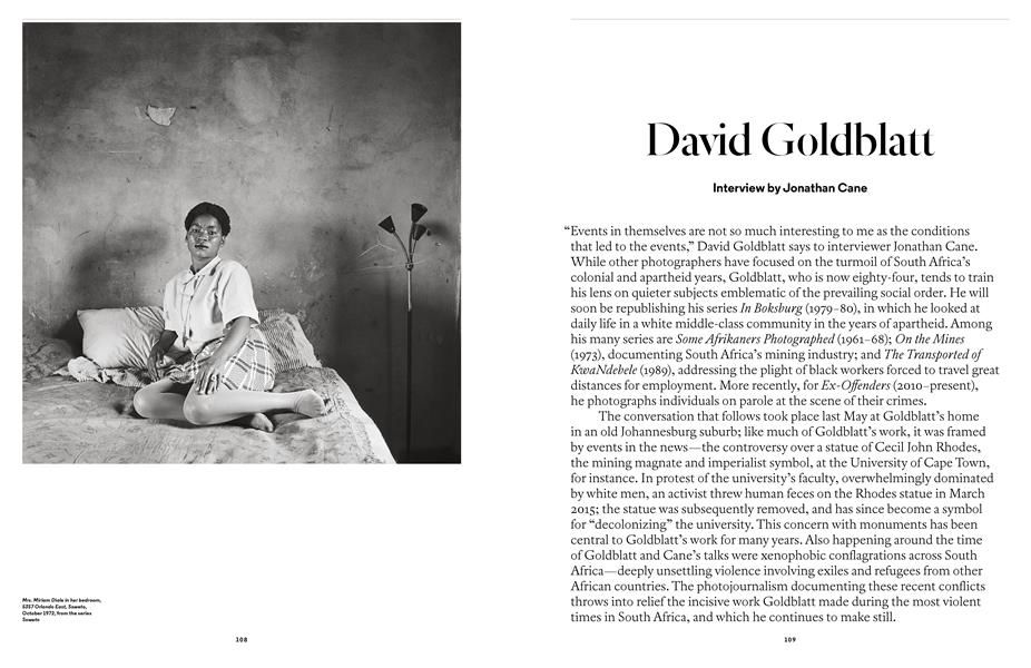 David Goldblatt | Aperture | Fall 2015