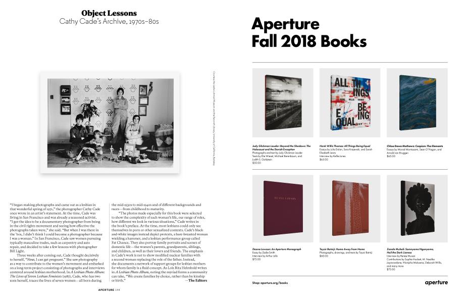 Cathy Cade’s Archive, 1970s-80s | Aperture | Winter 2018