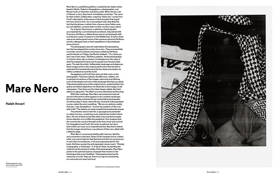 Mare Nero | Aperture | Winter 2019