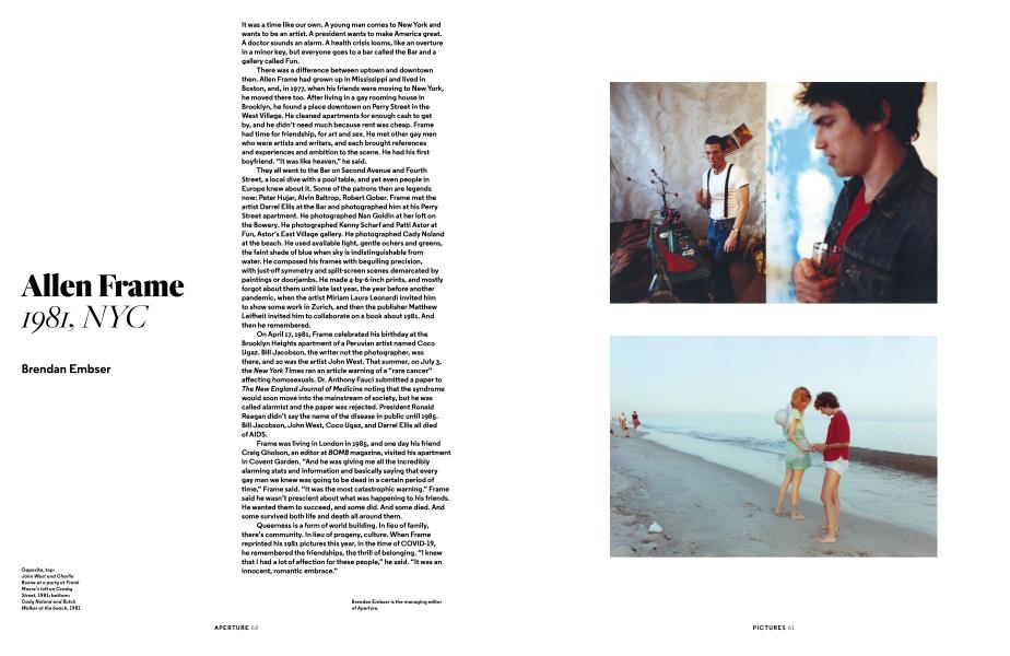 Allen Frame | Aperture | Winter 2020