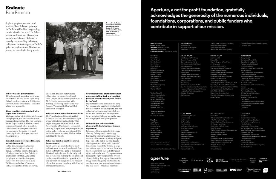 Ram Rahman | Aperture | Summer 2021