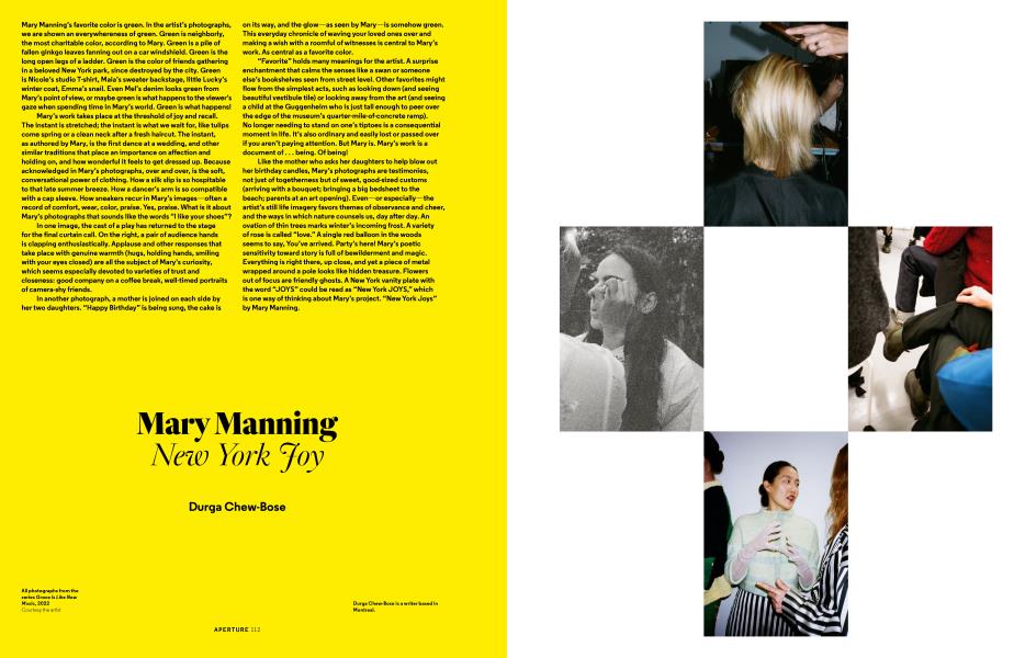 Mary Manning | Aperture | SPRING 2023