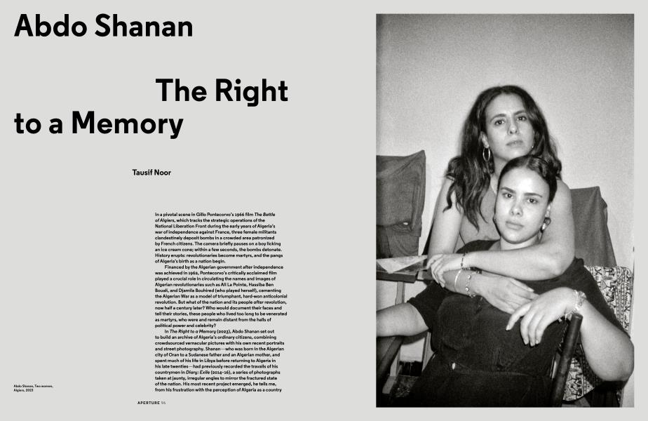 Abdo Shanan The Right To A Memory | Aperture | SPRING 2024