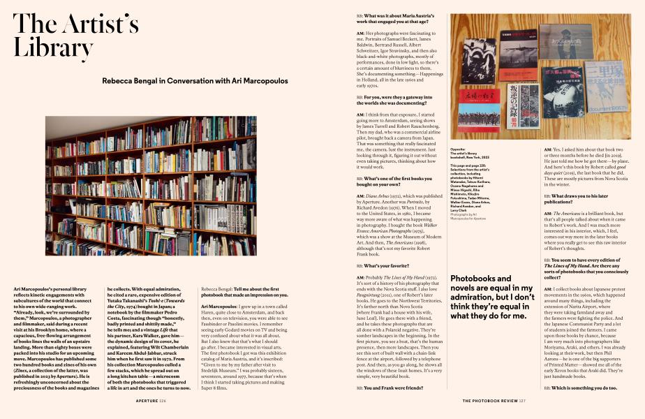 The Artist's Library | Aperture | SPRING 2024